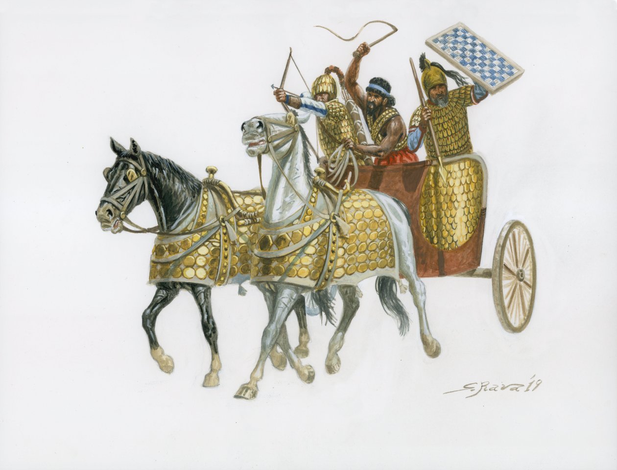 Canaanite War Wagon 15th Century BC by Giuseppe Rava