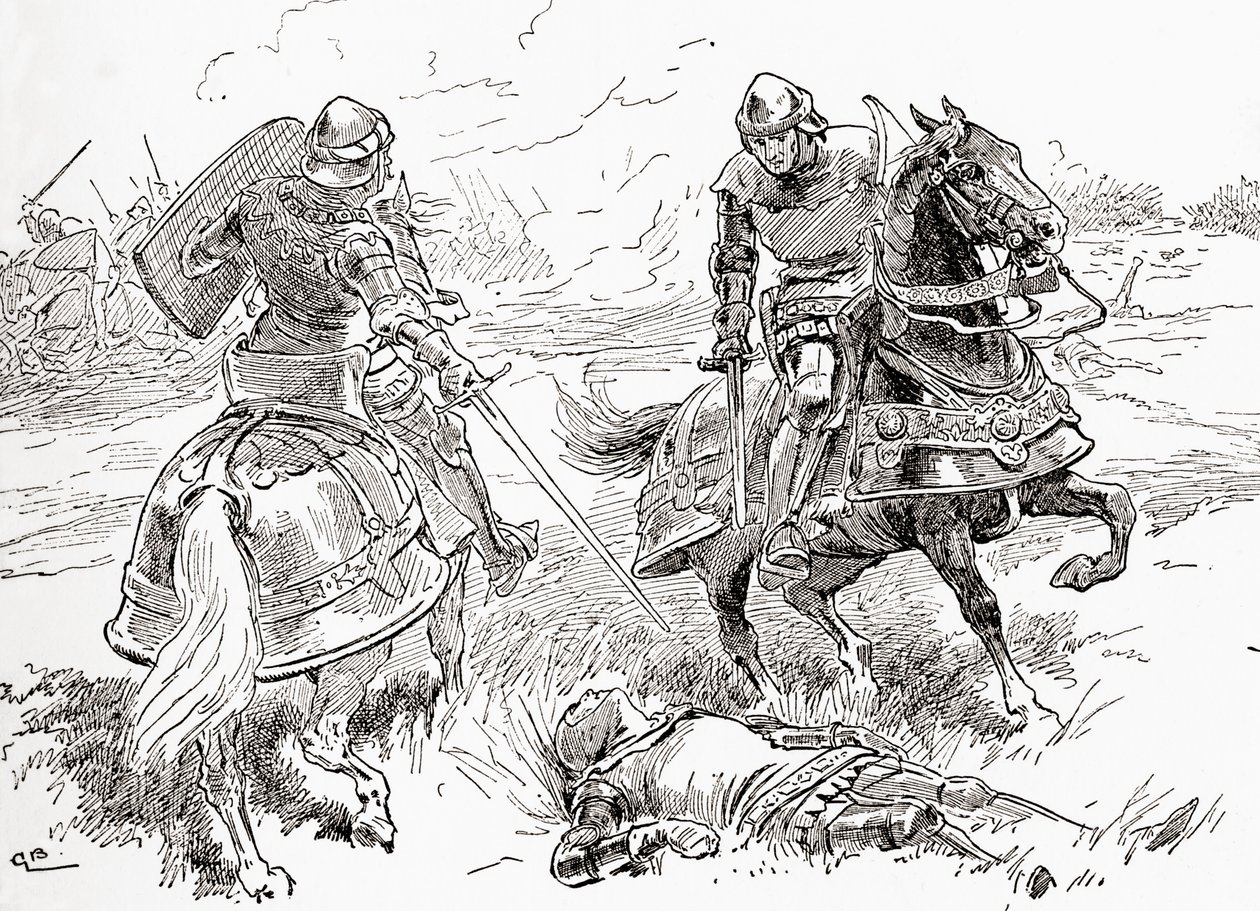 A scene from William Shakespeare's play King Henry IV, Part 1, Act V ...