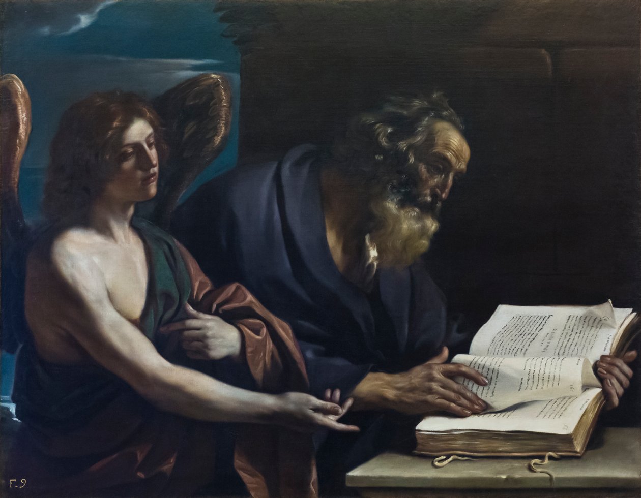 Saint Matthew and the Angel by Guercino (1591-1666)
