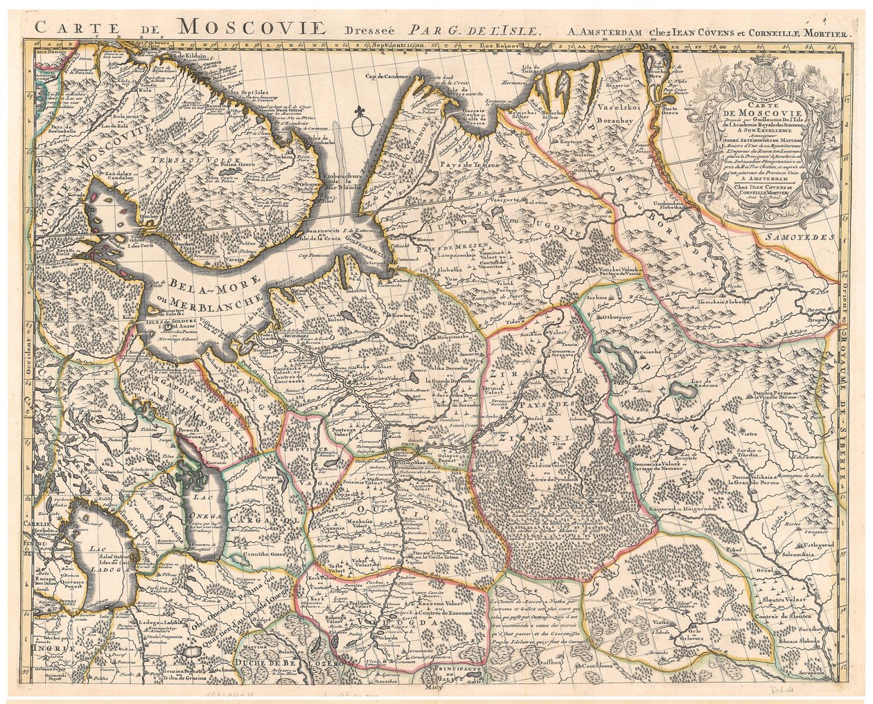 Map of Muscovy by Guillaume Delisle: Buy fine art print