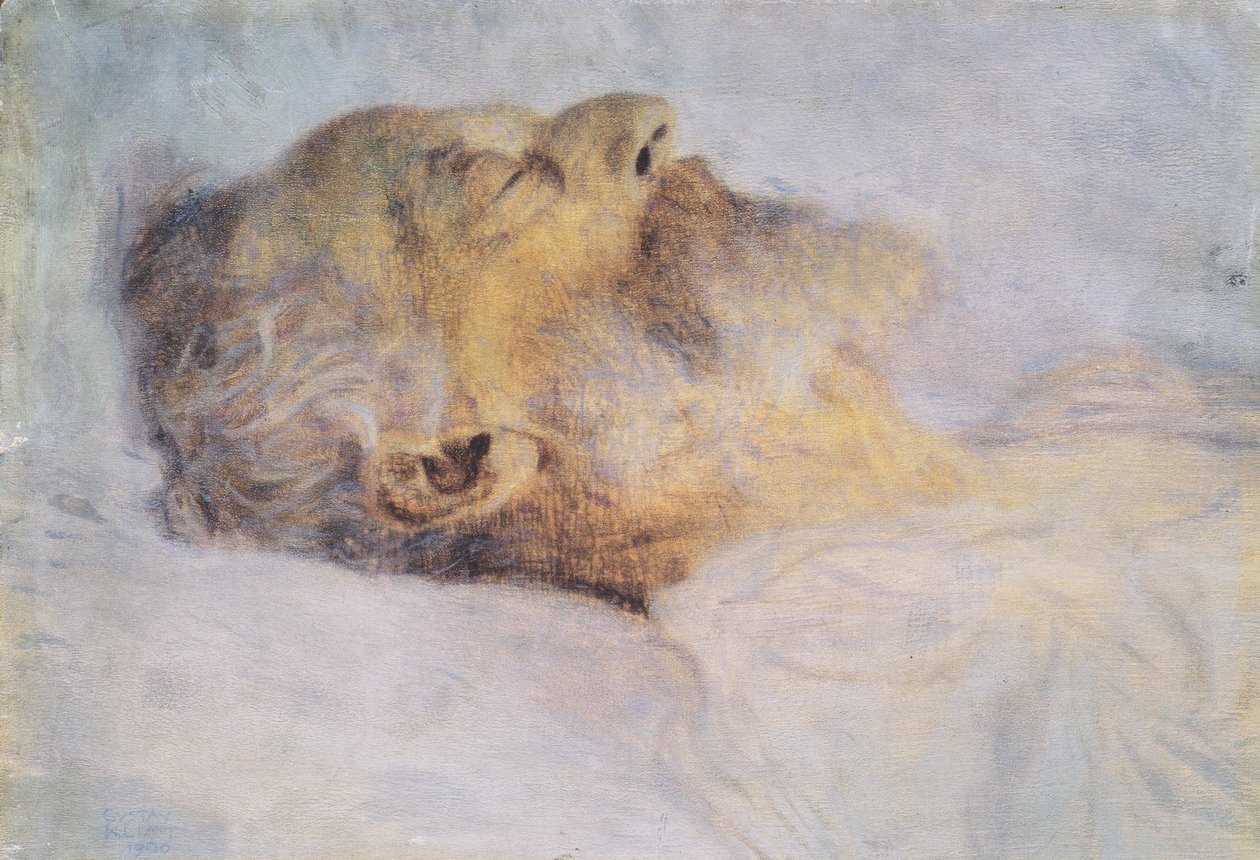 Old Man on His Deathbed by Gustav Klimt: Fine art print
