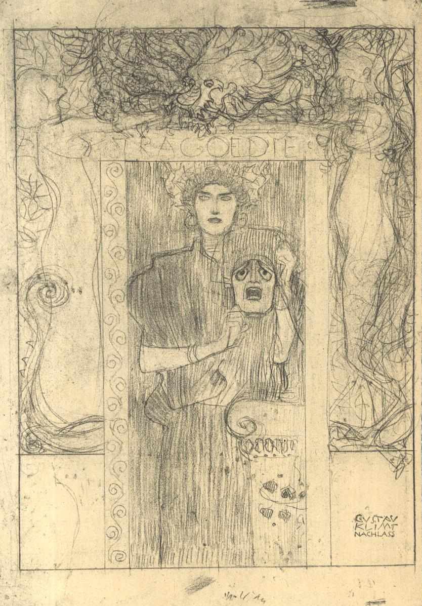 Design for the Tragedy by Gustav Klimt: Buy fine art print