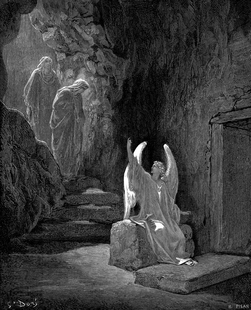 Jesus Empty Tomb With Angel