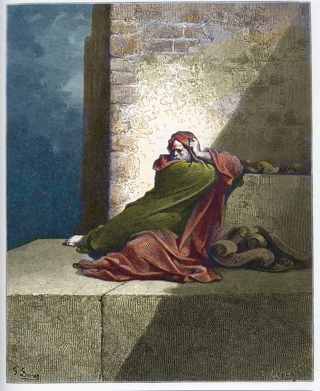 Baruch - Baruch ben Neria - Engraving from 'The Dore Bible' by Gustave Dore