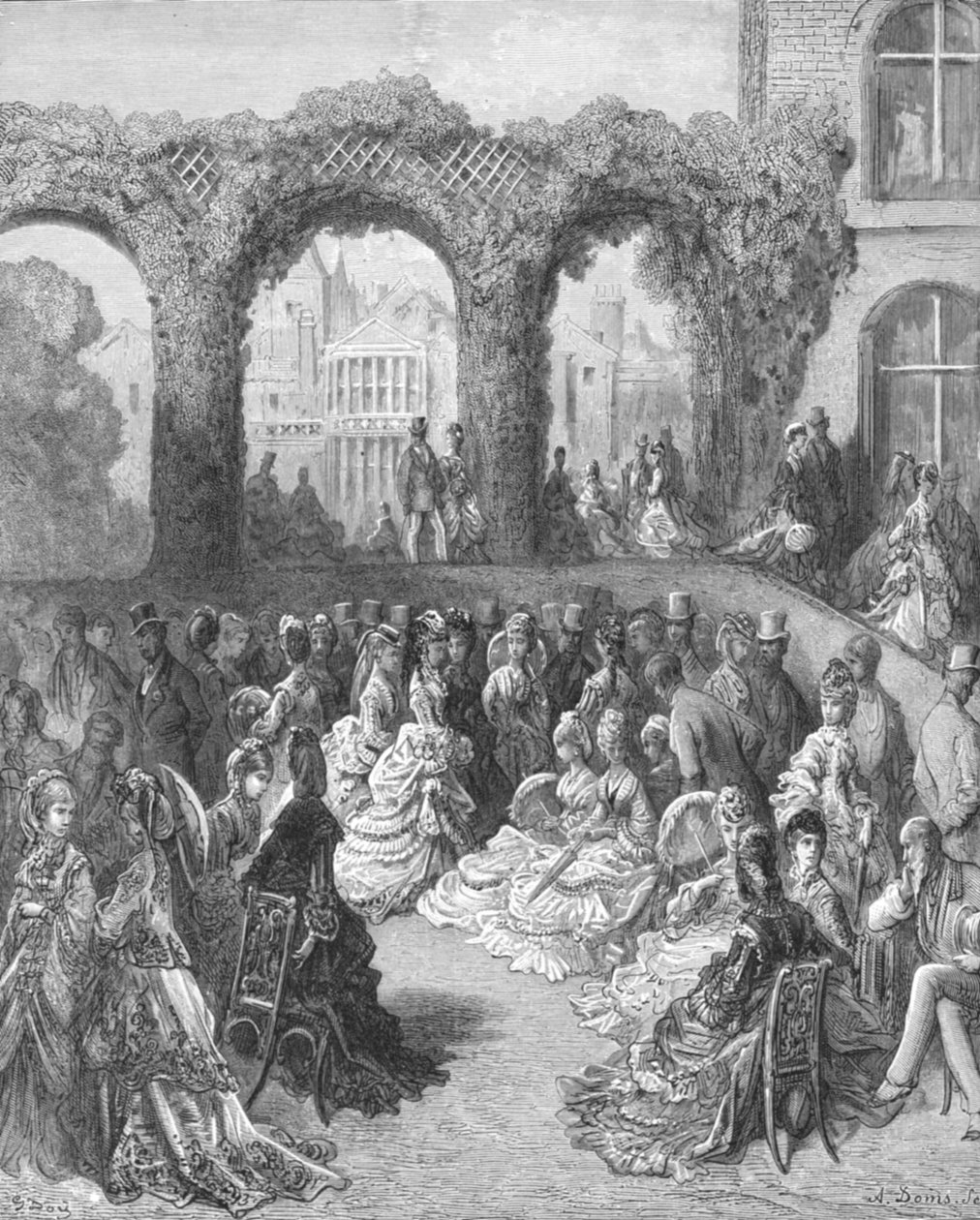 Holland House - A Garden Party by Gustave Dore