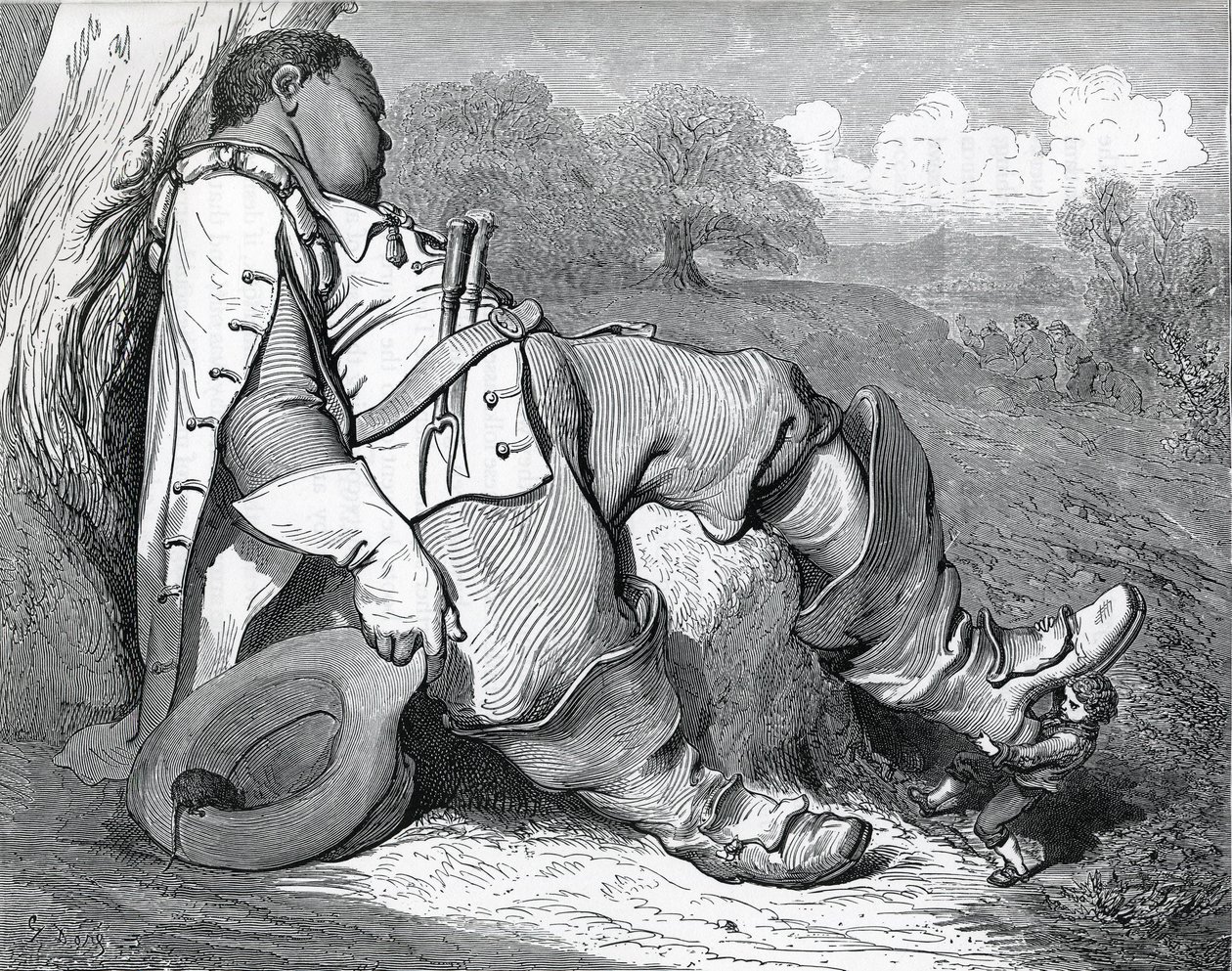 Illustration for 'Le Petit Poucet' by Charles Perrault (1697)