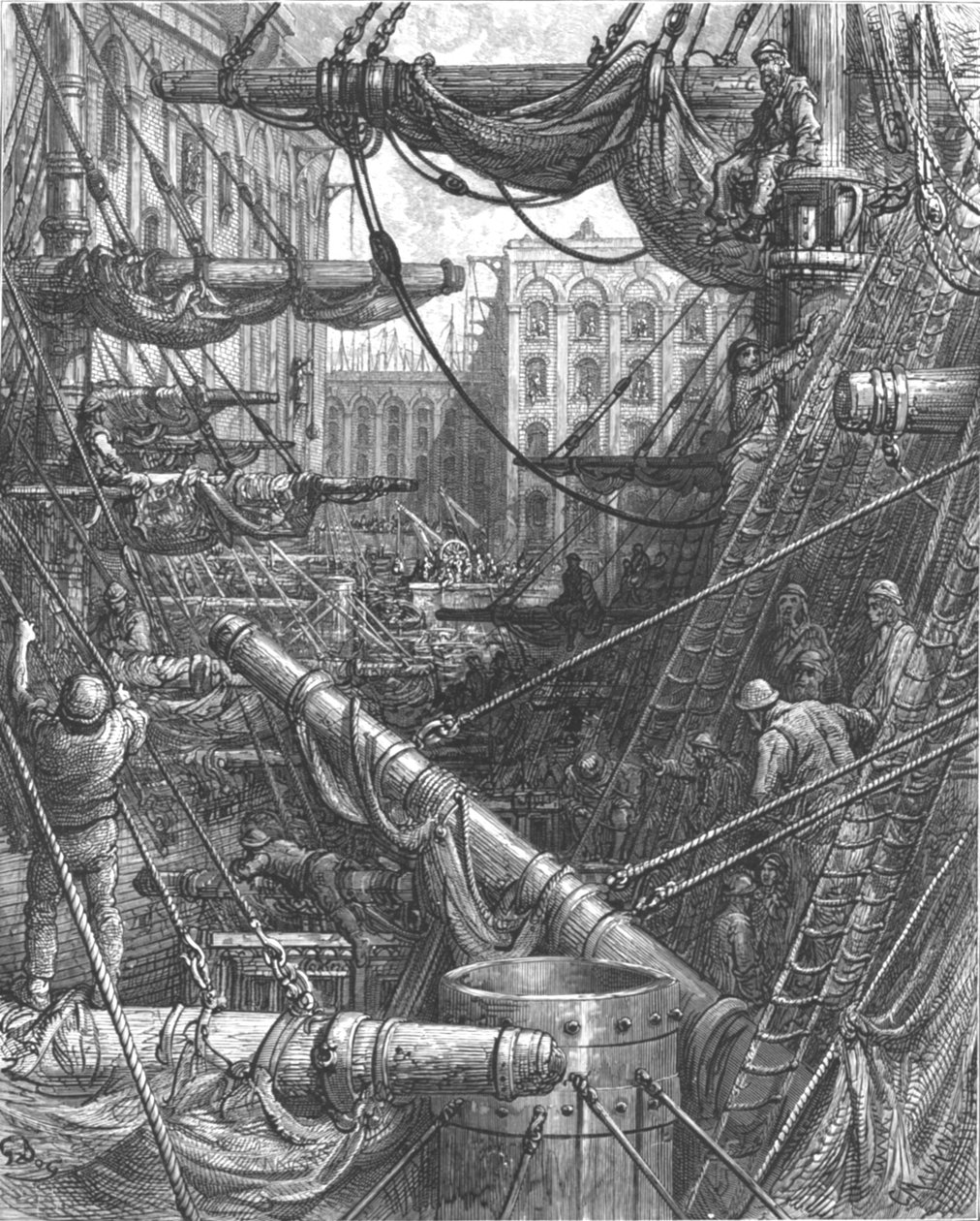Inside the Docks, 1872 by Gustave Dore: Buy fine art print