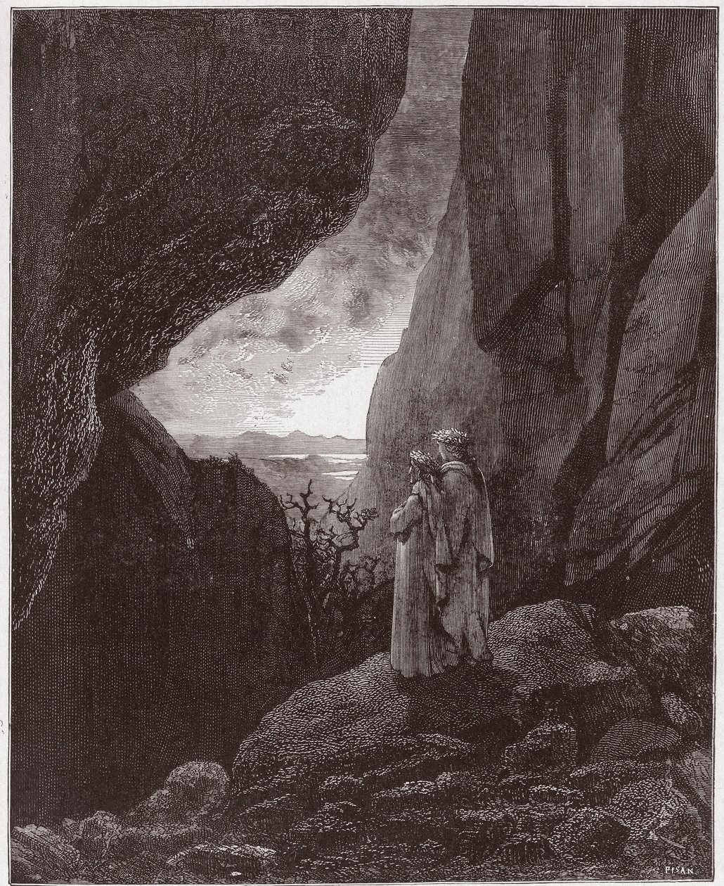 The Divine Comedy, Inferno, Canto 34: Virgil and Dante Ascend to the ...
