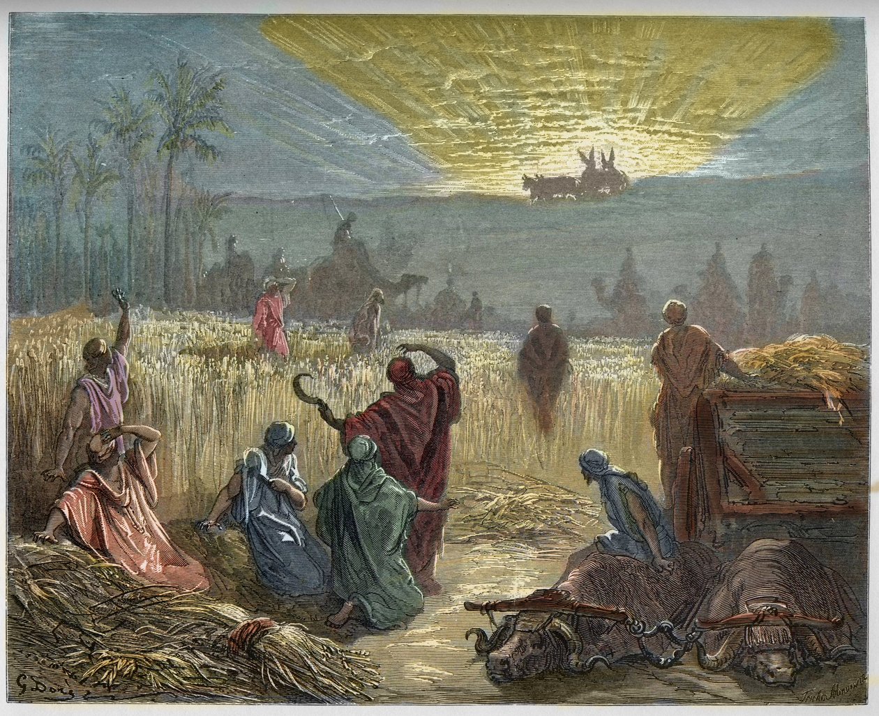 The Return of the Ark of the Covenant - engraving from 'The Dore Bible'