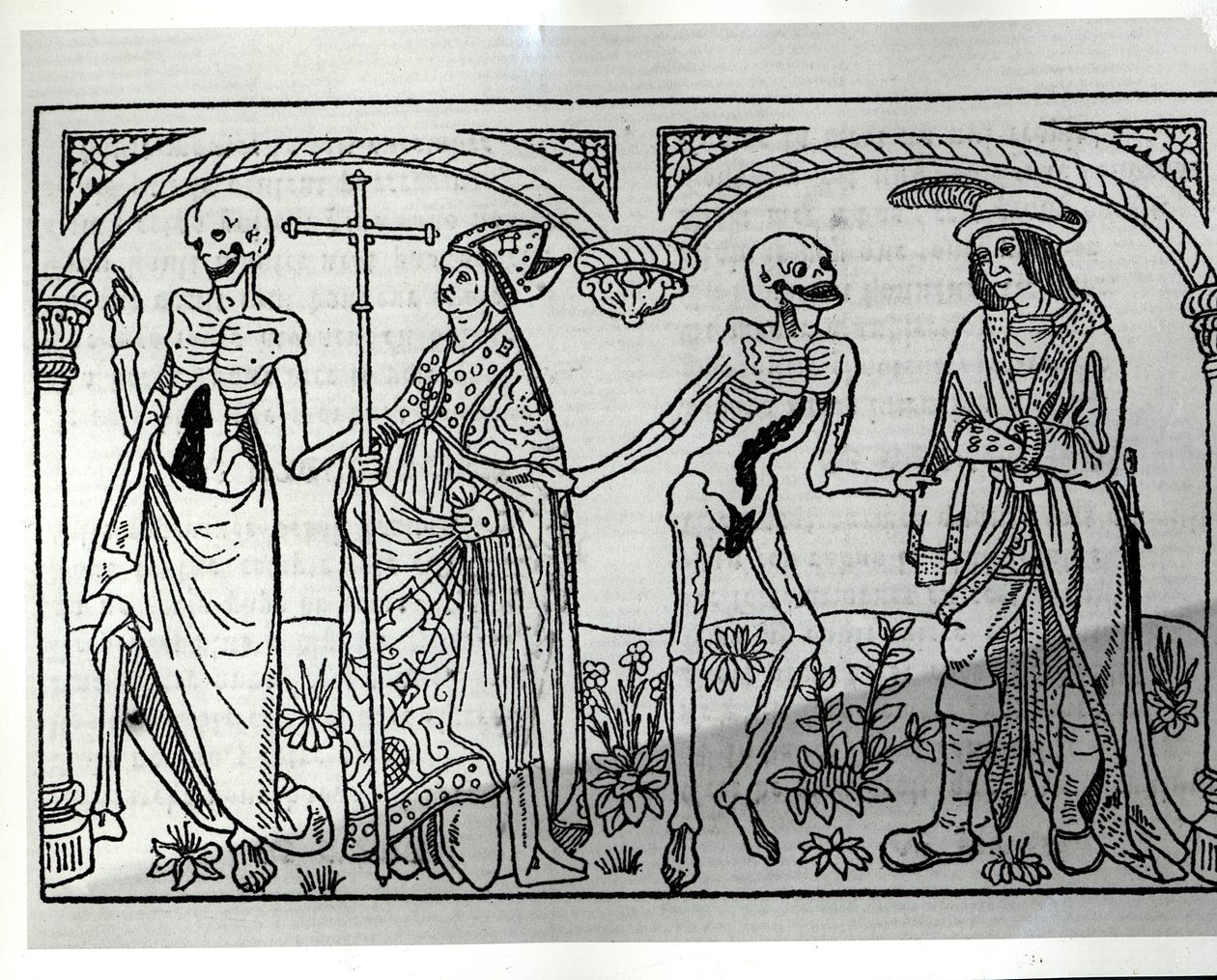 Death taking the Bishop and the Nobleman, from the Danse Macabre ...