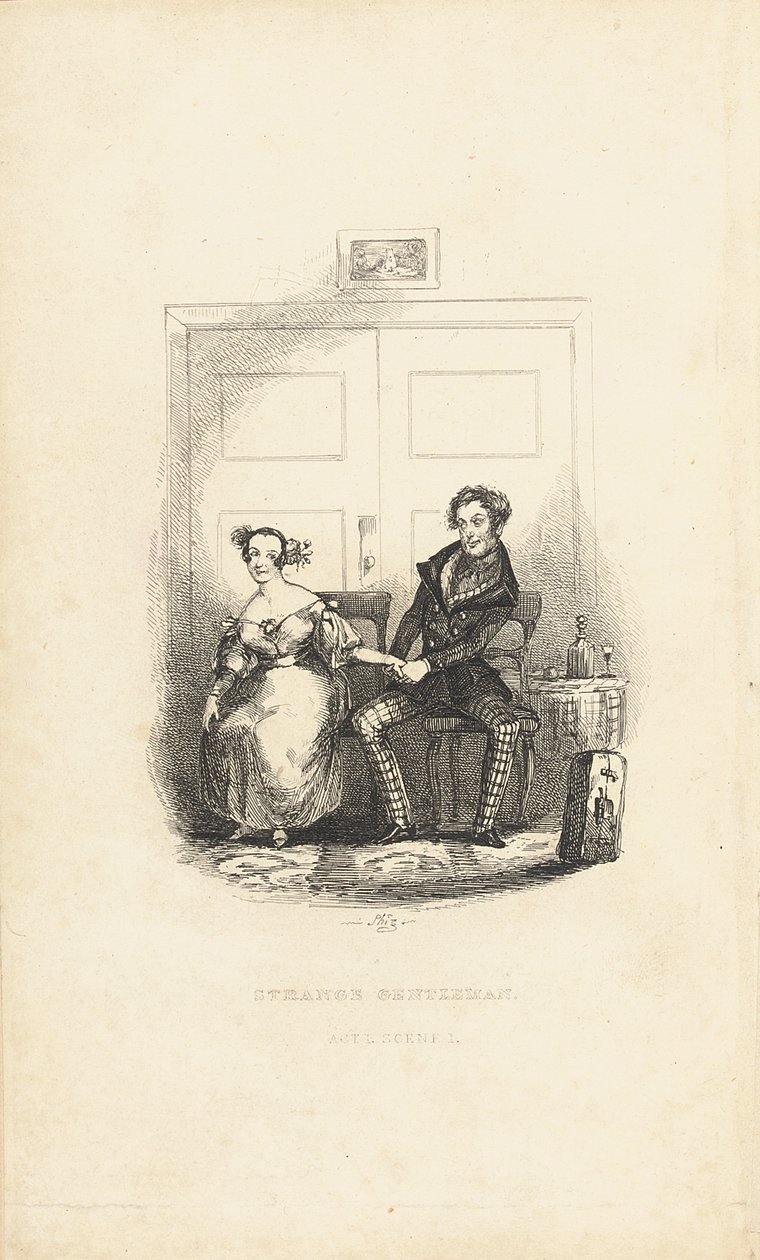 Frontispiece to The Strange Gentleman: A Comic Burletta, by Charles Dickens