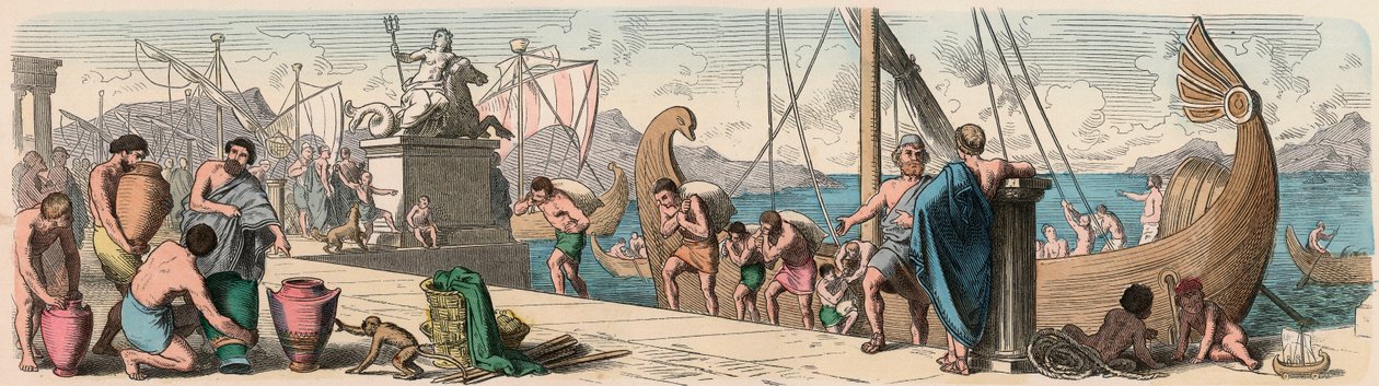 Ancient Greece: Trade by Sea by Heinrich Leutemann