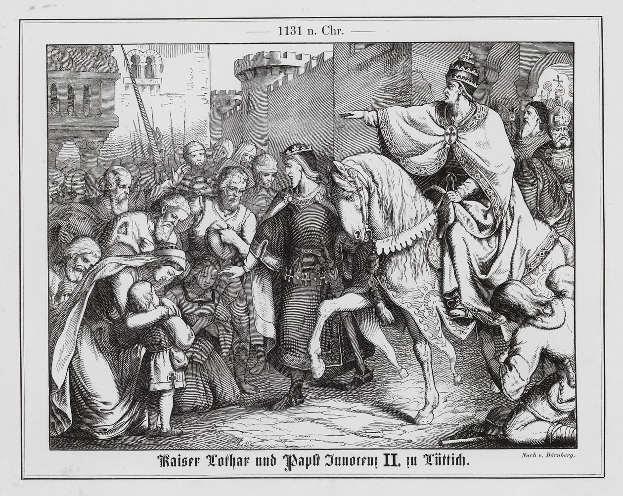 The Holy Roman Emperor Lothair III Meeting Pope Innocent II at Liege