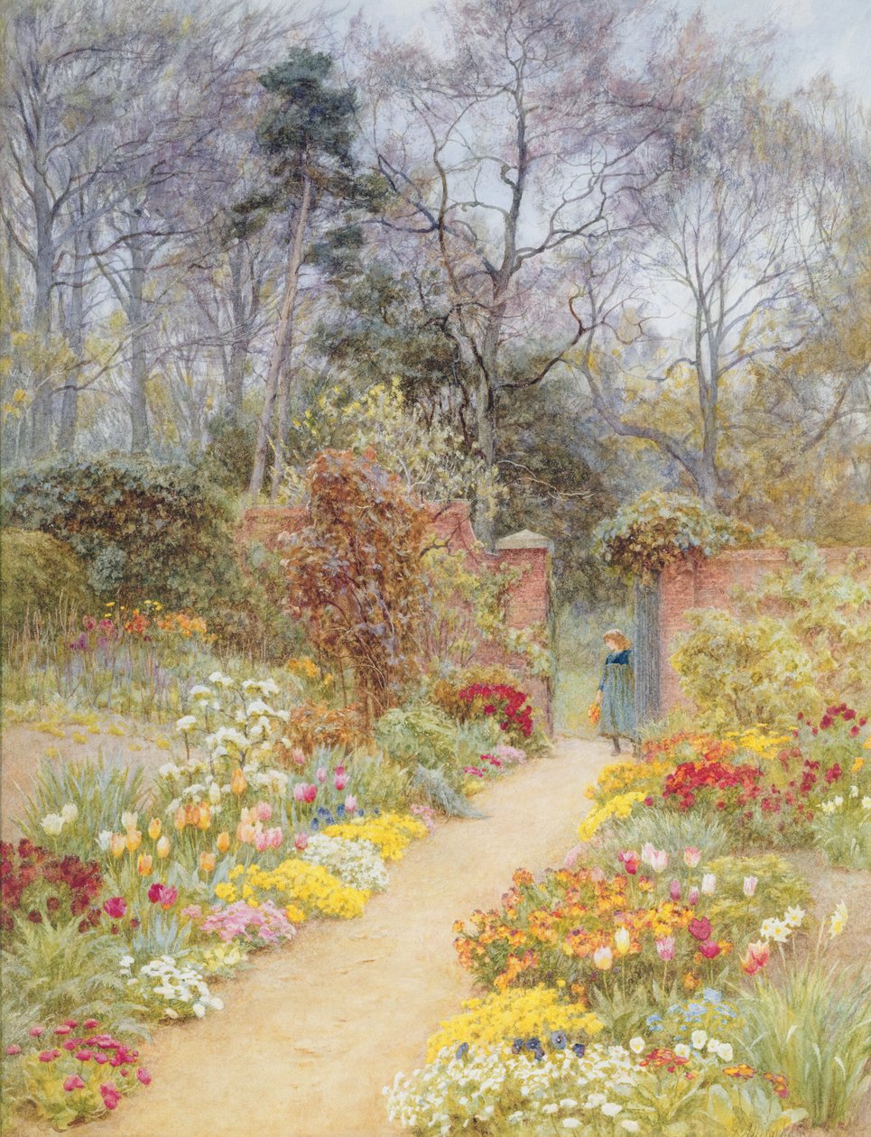Walled Garden in Springtime by Helen Allingham
