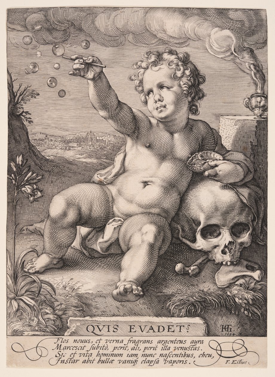 Allegory of Transience 'Homo Bulla' by Hendrick Goltzius