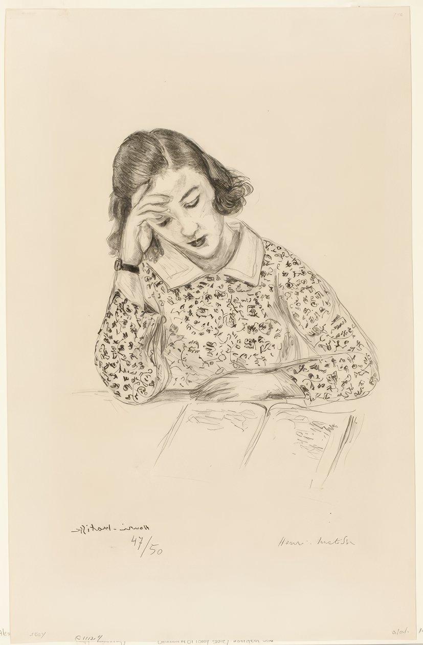 Girl Reading by Henri Matisse: Buy fine art print