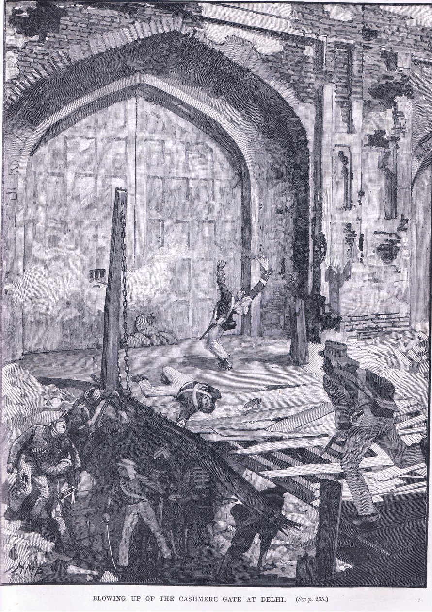 Blowing Up the Cashmere Gate at Delhi 1857 AD