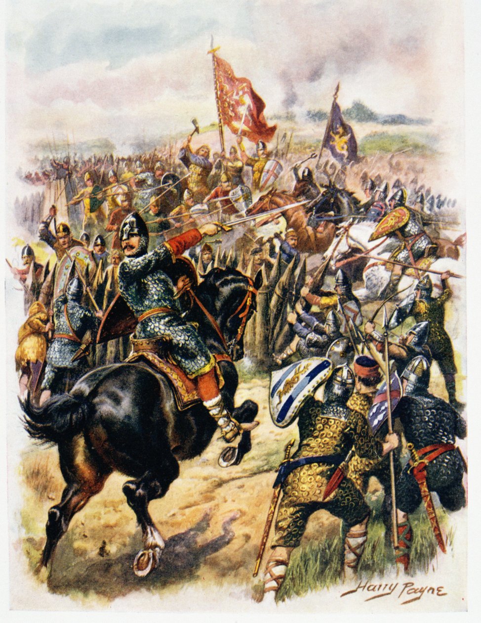 Harold's Last Stand, illustration from 'Glorious Battles of English ...