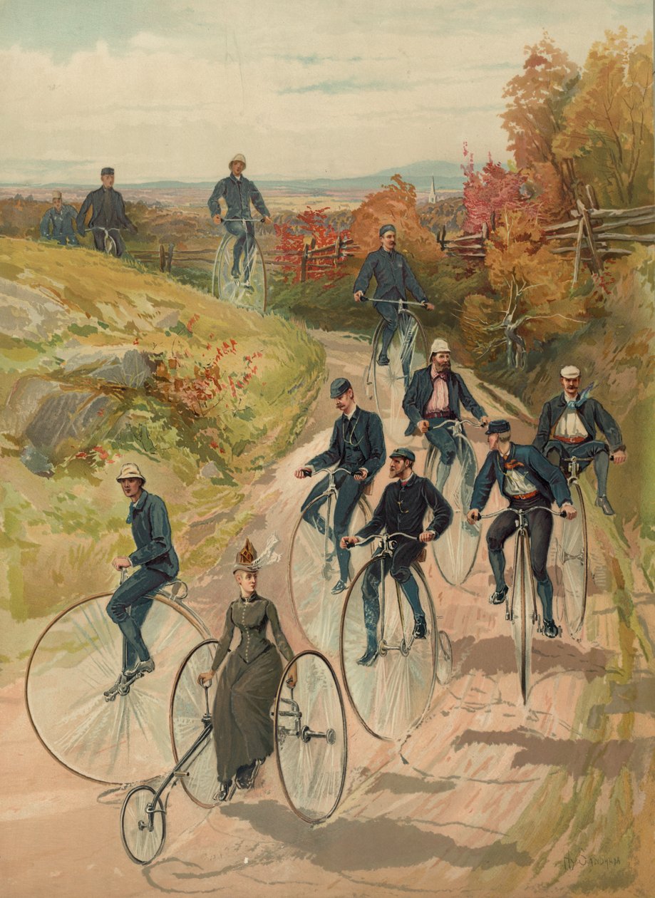 Bicycling by Henry Sandham: Highest-quality art reproduction
