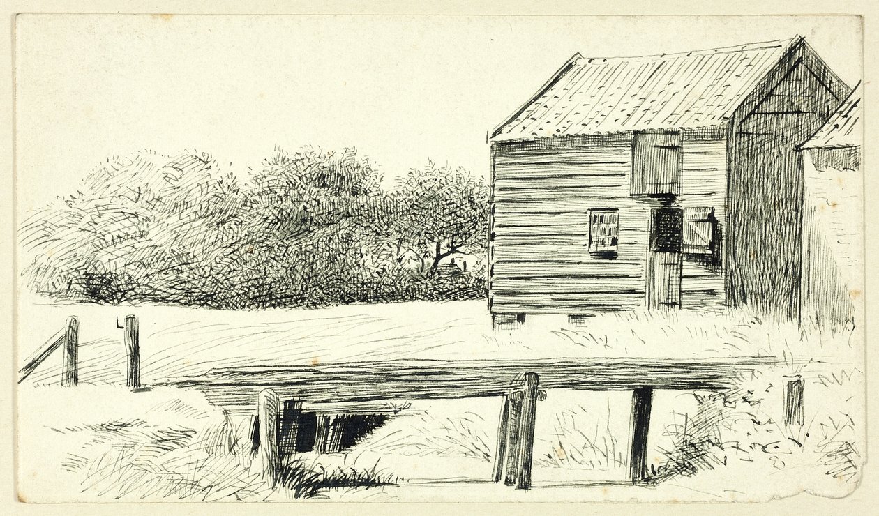 Barn and Bridge by Henry Stacy Marks: Buy fine art print