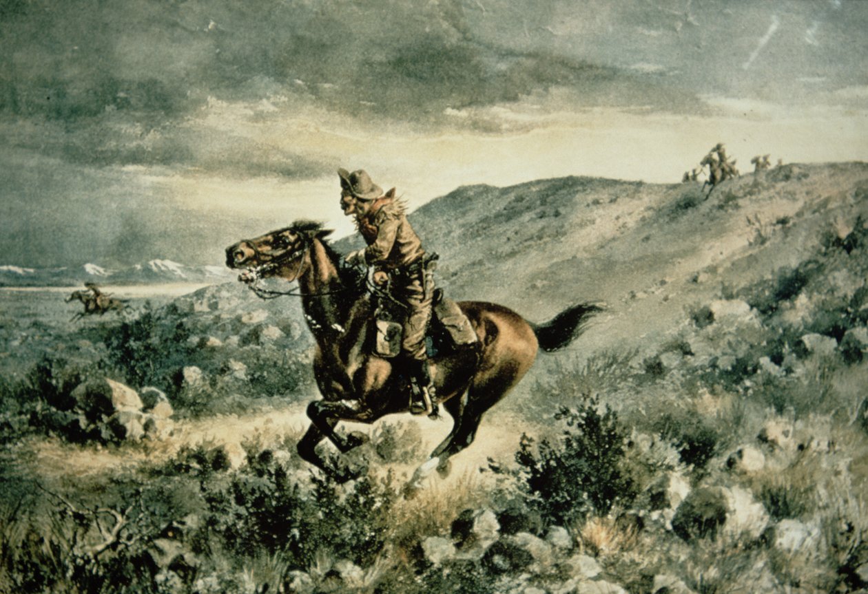 Pony Express Painting Abby And The Pony Express