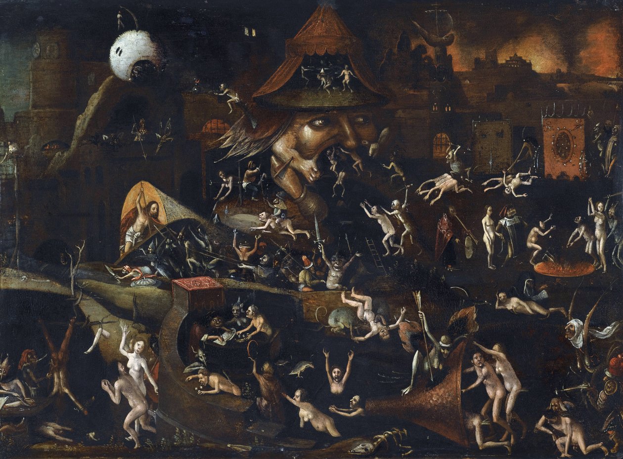 The Harrowing of Hell by Hieronymus (school of) Bosch