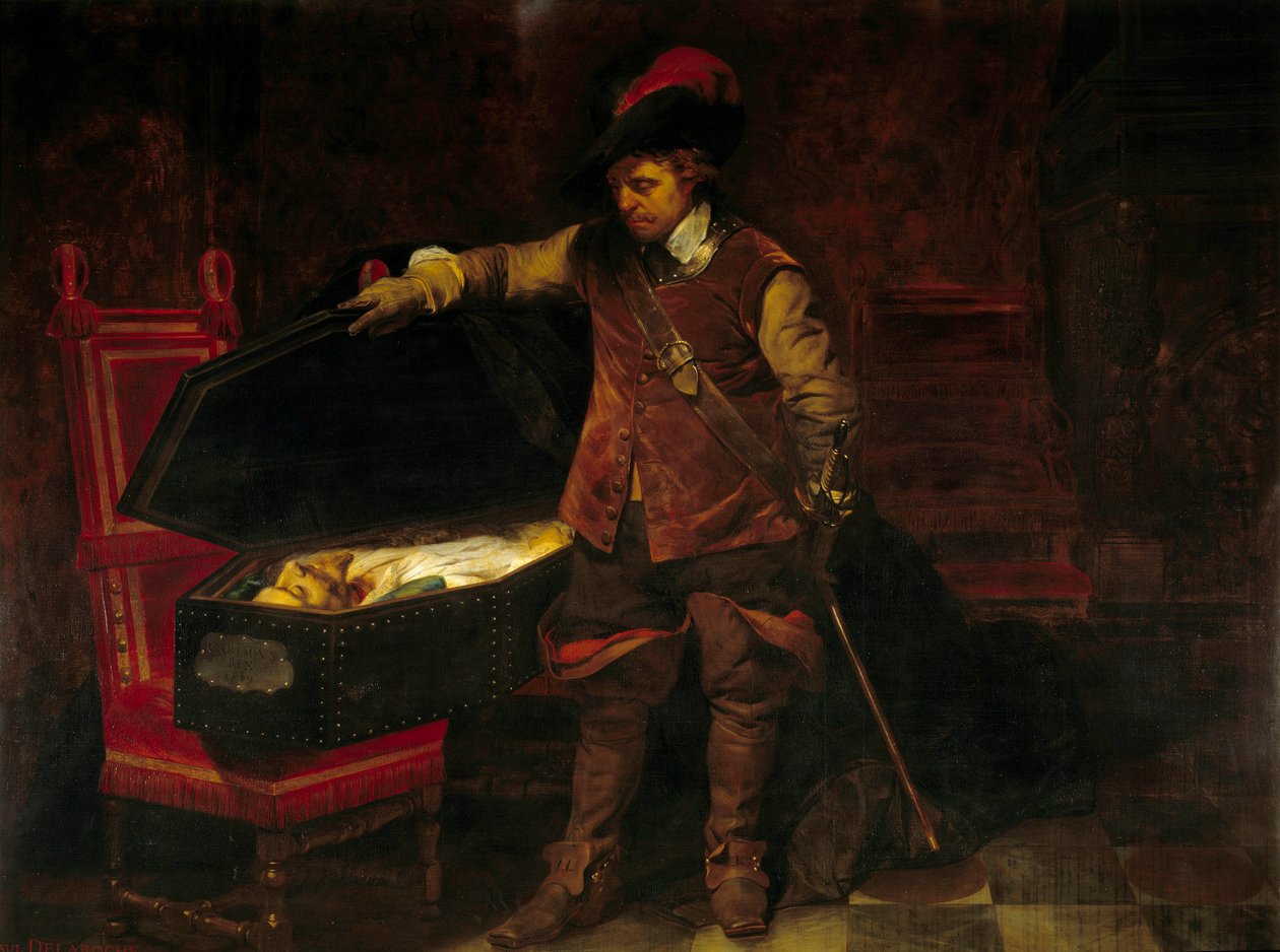 Cromwell in Front of the Coffin of Charles I Stuart (1649). Oliver ...