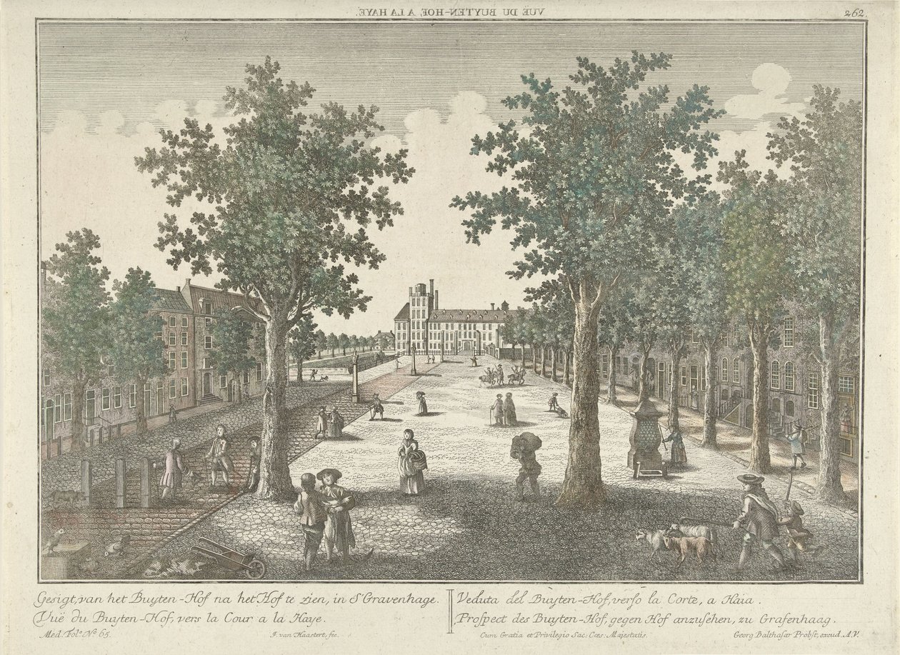 View of the Buitenhof in The Hague by Isaac van Haastert