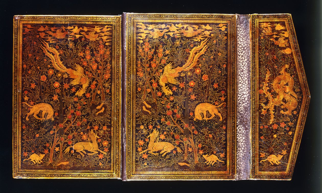 Polychrome Lacquer Binding with Flap, for Amir Ali Shir Nawa'i