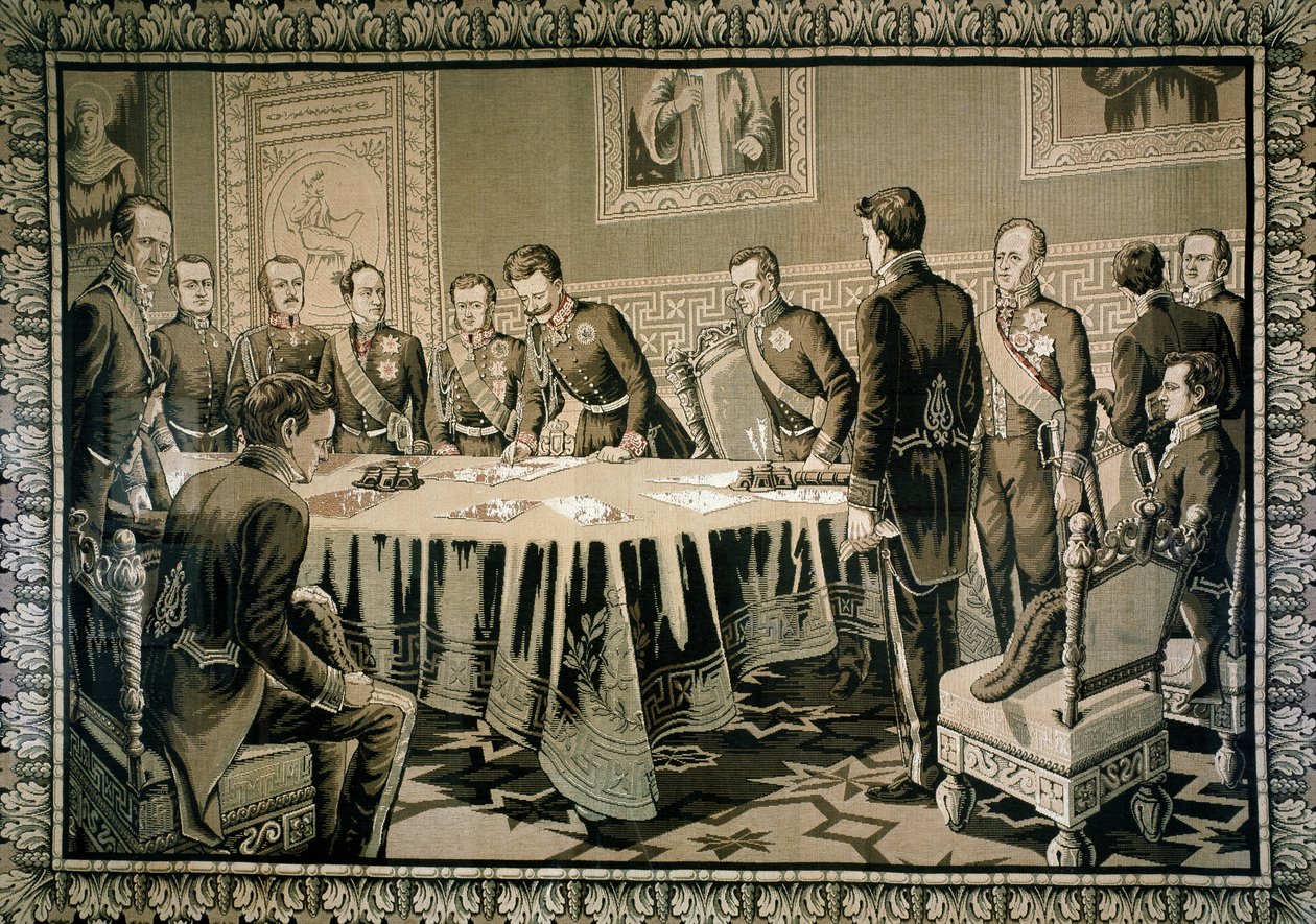 King Charles Albert of Savoy Signs the Statute