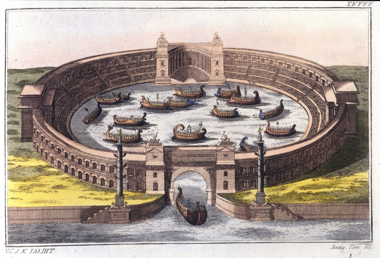 Naumachia, naval combat in an amphitheatre of Rome