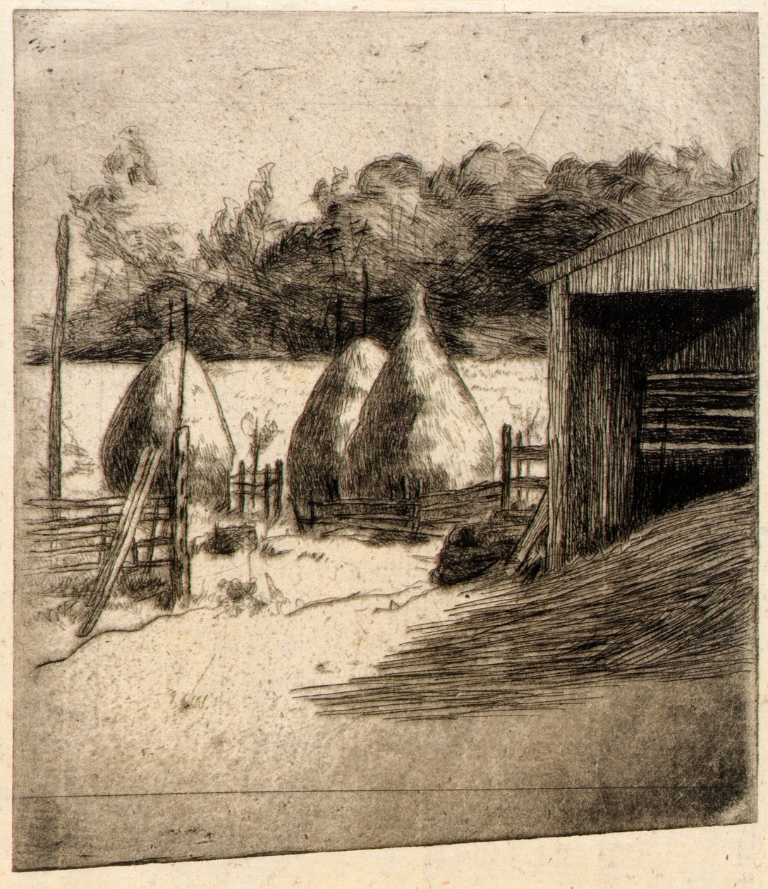 The Haystacks by J. Alden Weir: Buy fine art print