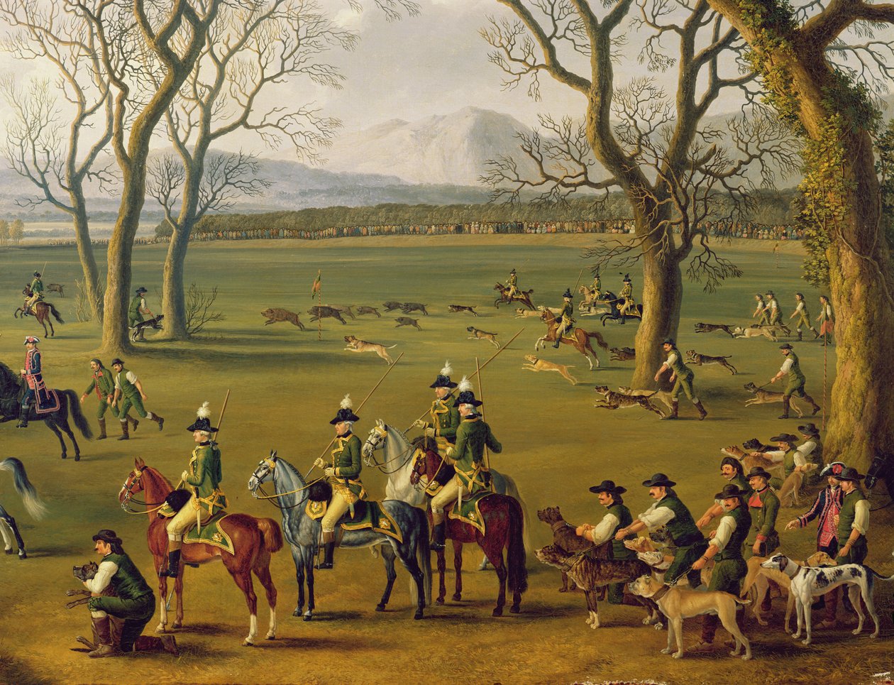 Hunting Wild Boar by Jacob-Philippe Hackert