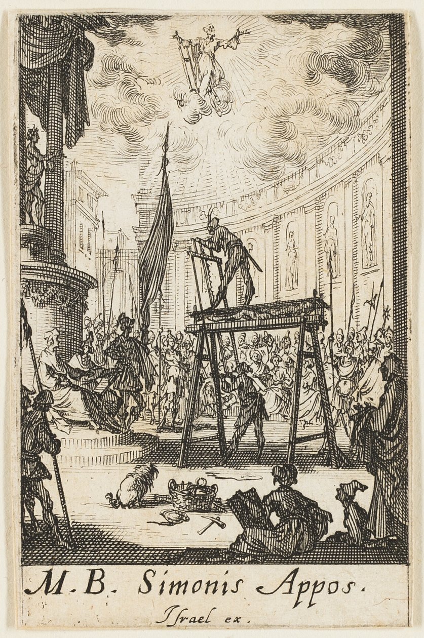Martyrdom of Saint Simon, plate ten from The Martyrdoms of the Apostles