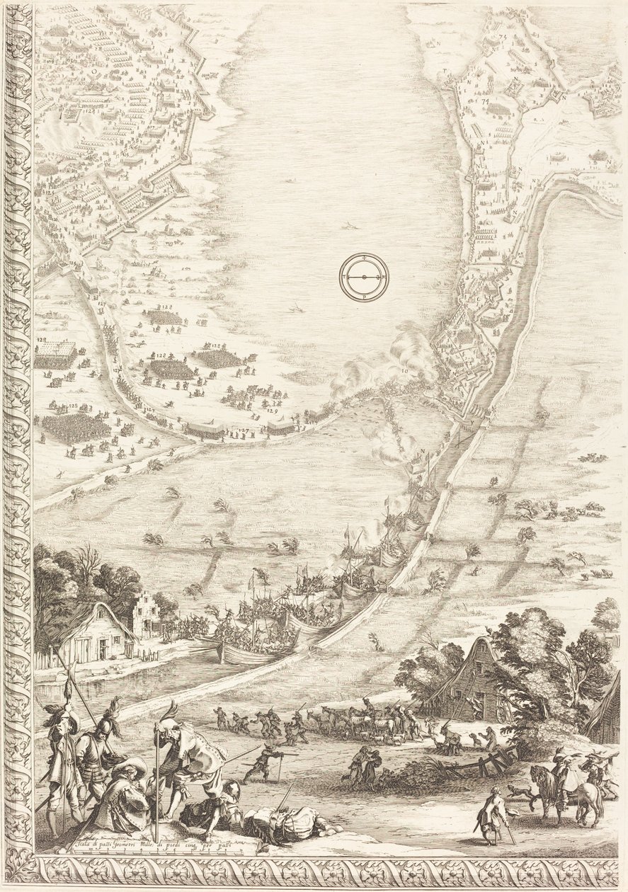 The Siege of Breda [plate 4 of 6] by Jacques Callot