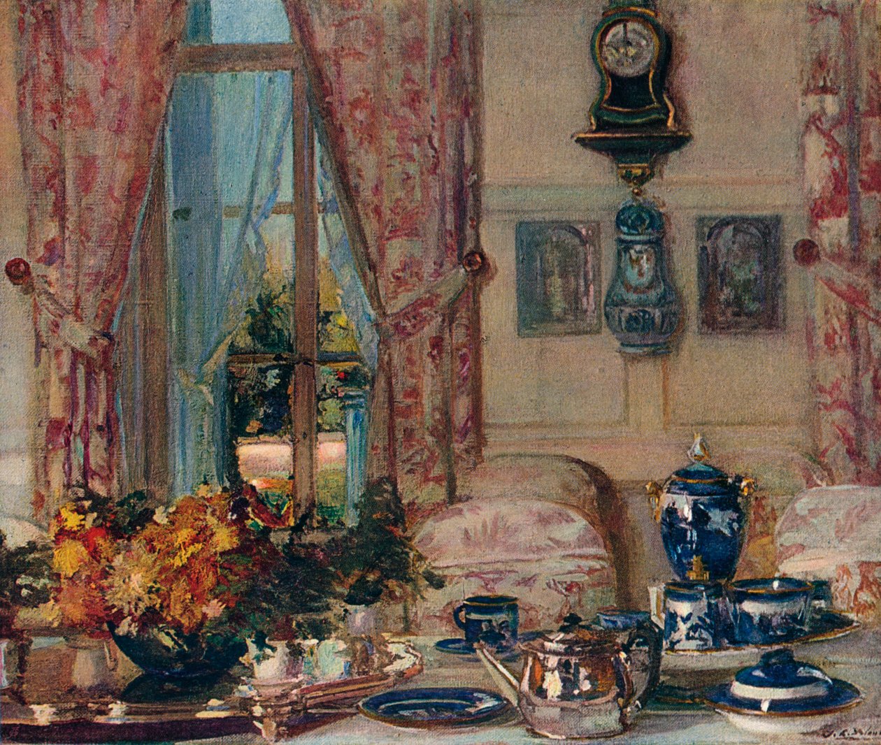 The Dining Room at Offranville by Jacques-Emile Blanche