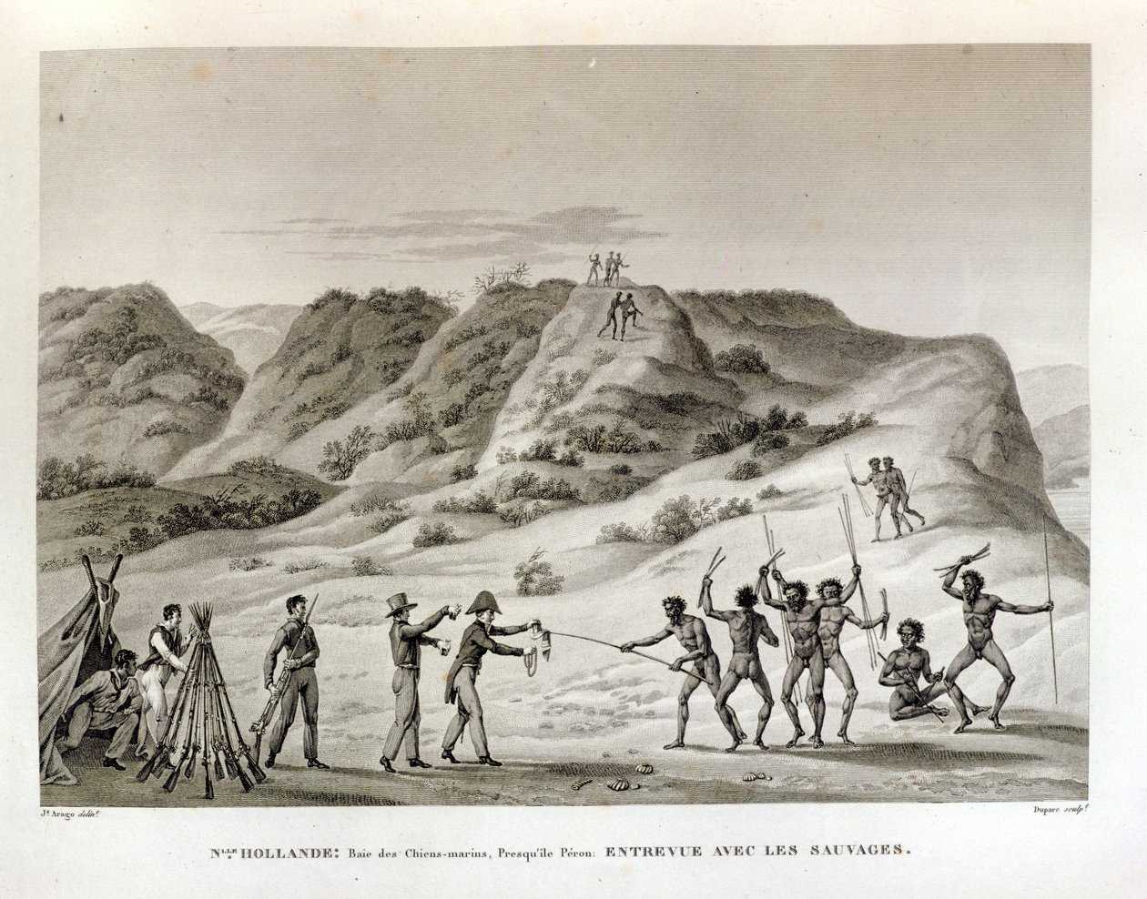 Shark Bay, Peron Peninsula, New Holland: Meeting with the Natives