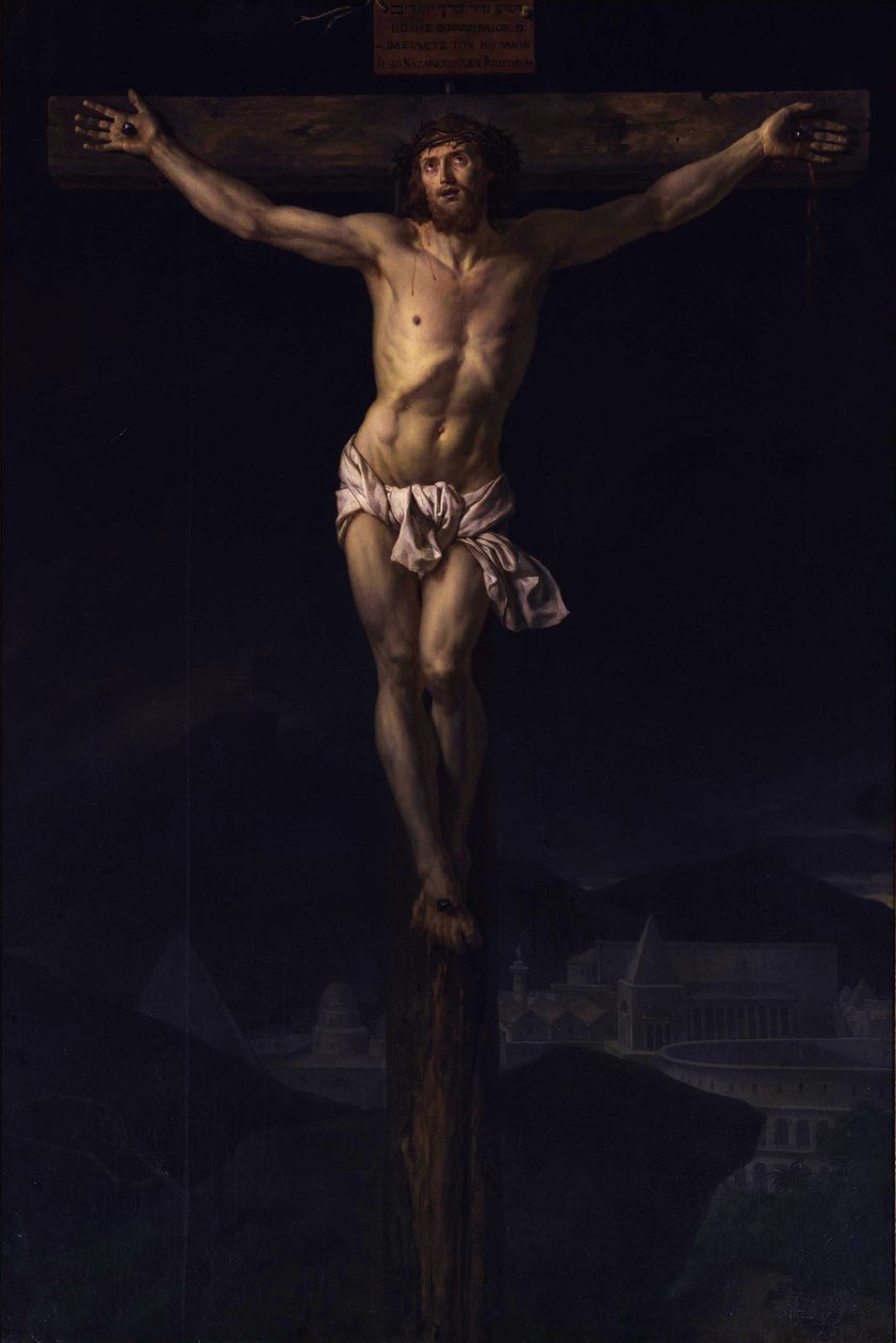 Christ on the Cross by Jacques Louis David: Fine art print