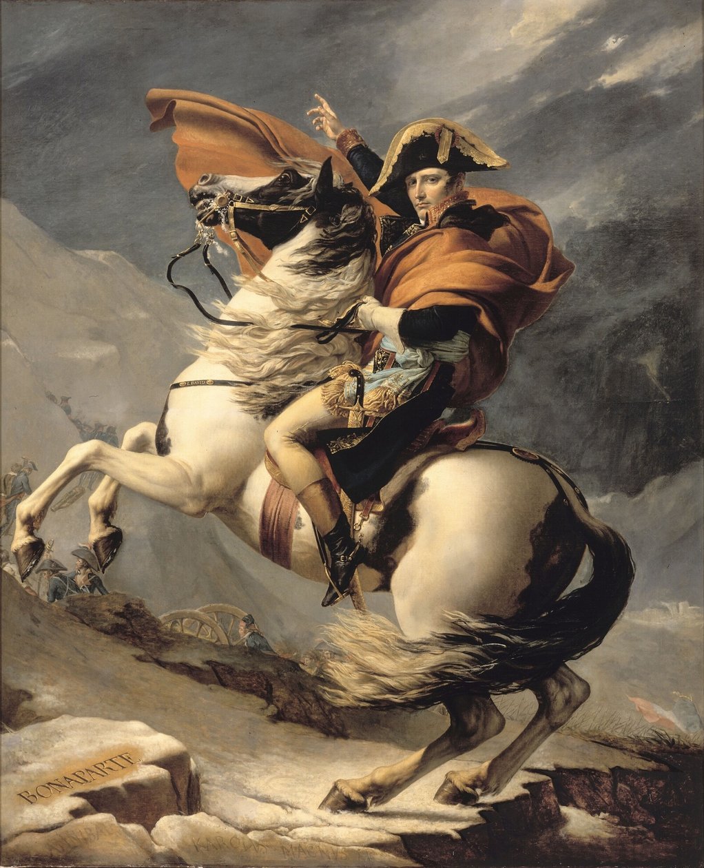 Napoleon Crossing the Alps by Jacques Louis David