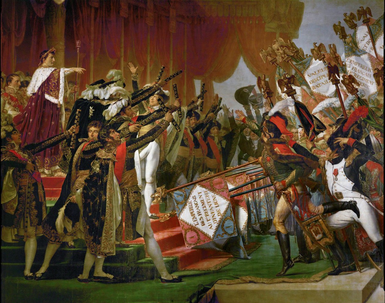 The Oath of the Army after the Distribution of the Eagles on the Champs ...