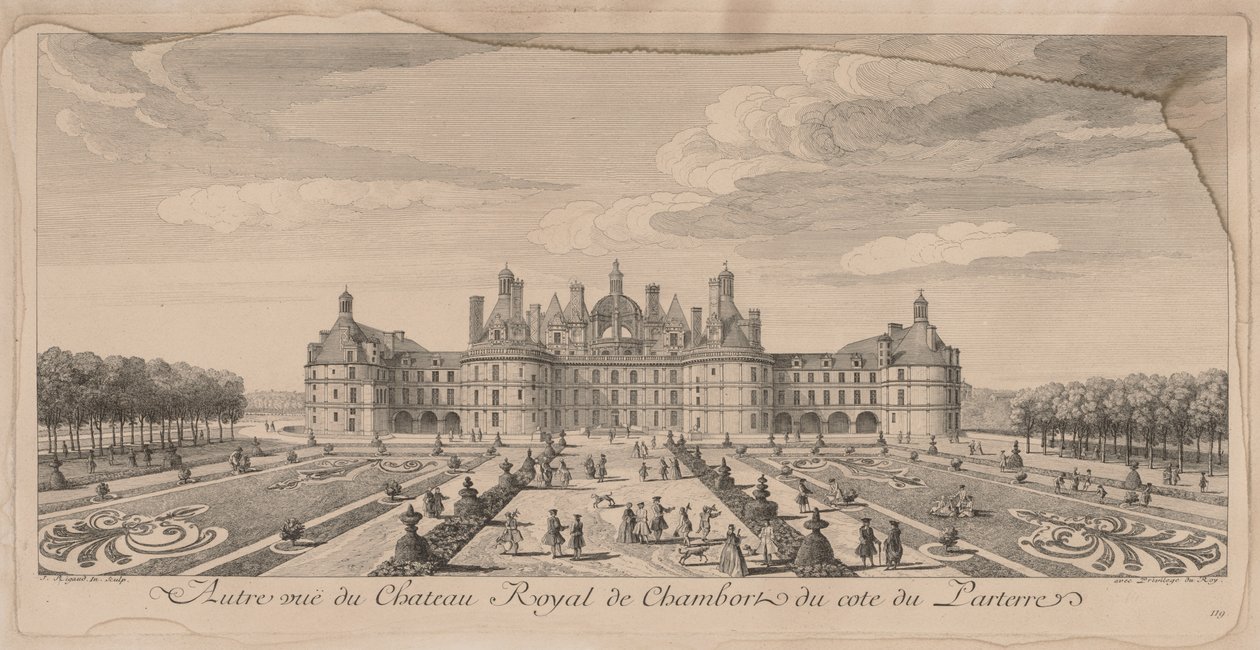 Chateau Chambord from the Gardens by Jacques Rigaud