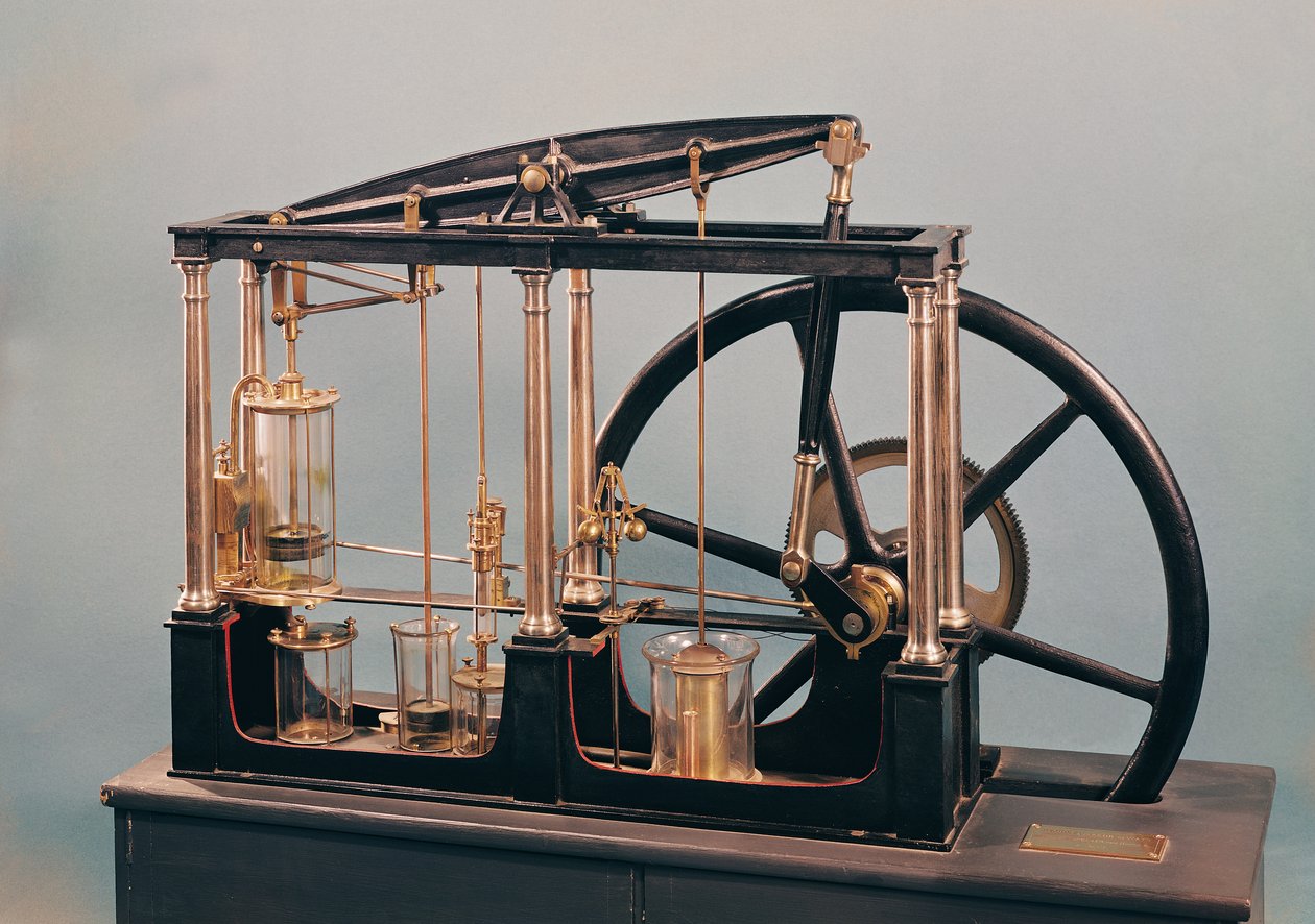 Reconstruction of James Watt's steam engine by James Watt