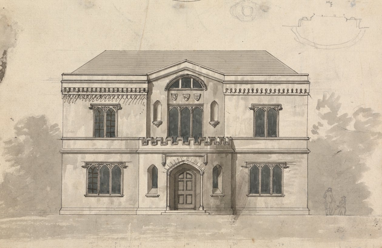 Preparatory Drawing for Design 9, Plate 6 of A Collection of Designs ...
