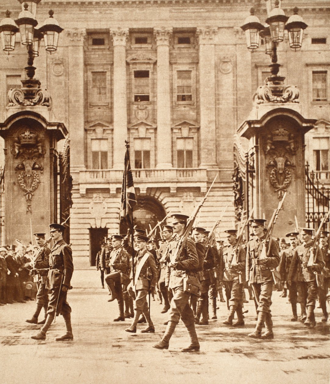 King Edward VIII Carrying the Colour at Buckingham Palace, when he was ...
