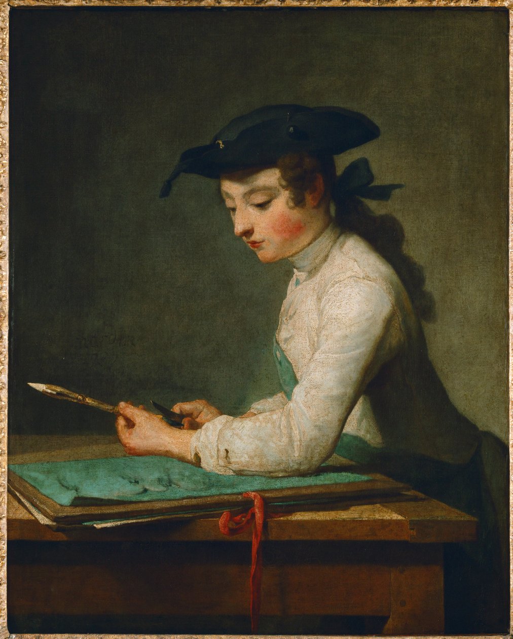 The Young Draughtsman by Jean Baptiste Simeon Chardin