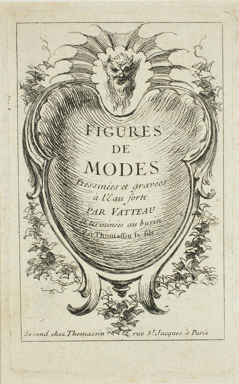 Title Page, from Figures of Fashion by Jean-Antoine Watteau