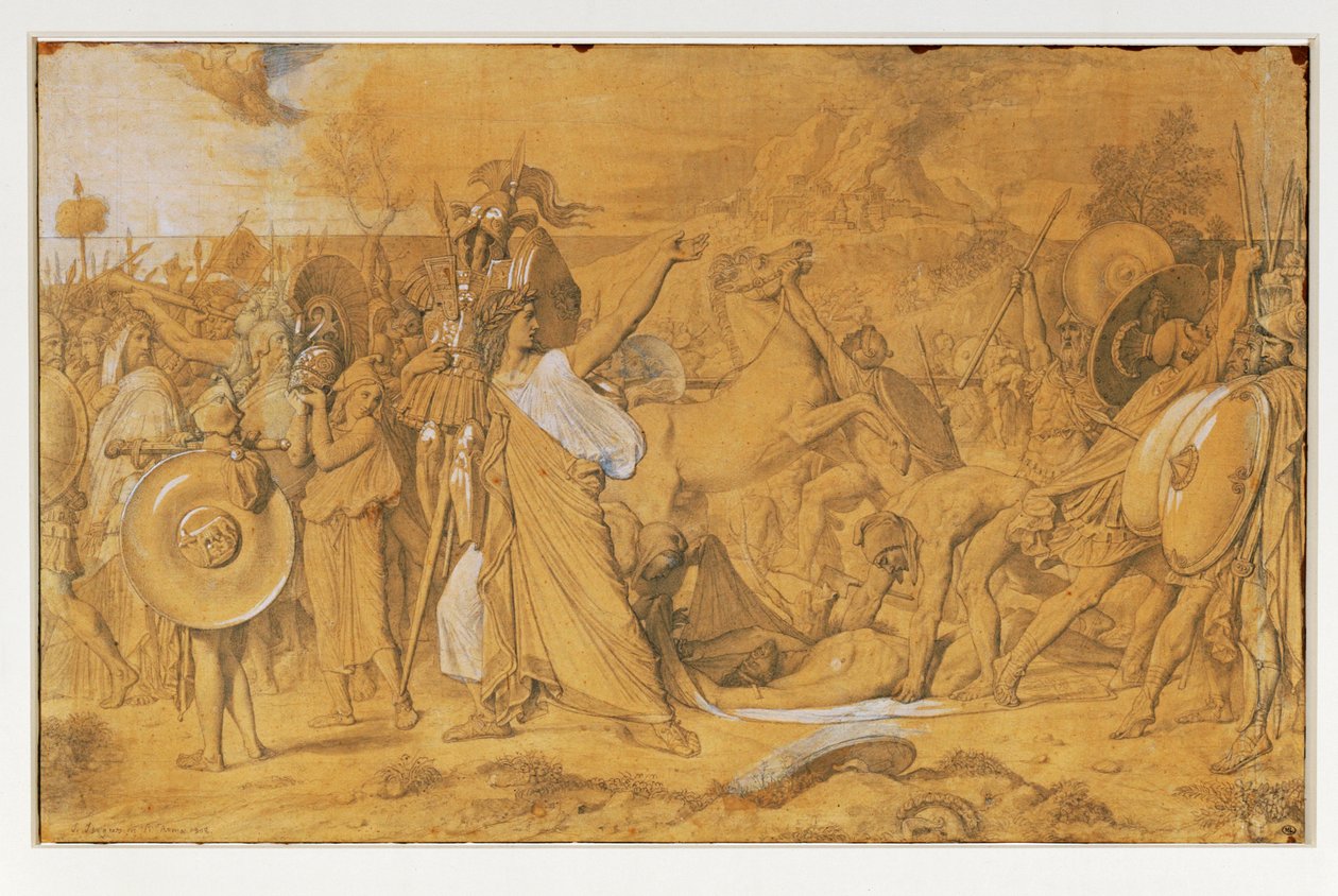 Romulus' Victory over Acron by Jean Auguste Dominique Ingres
