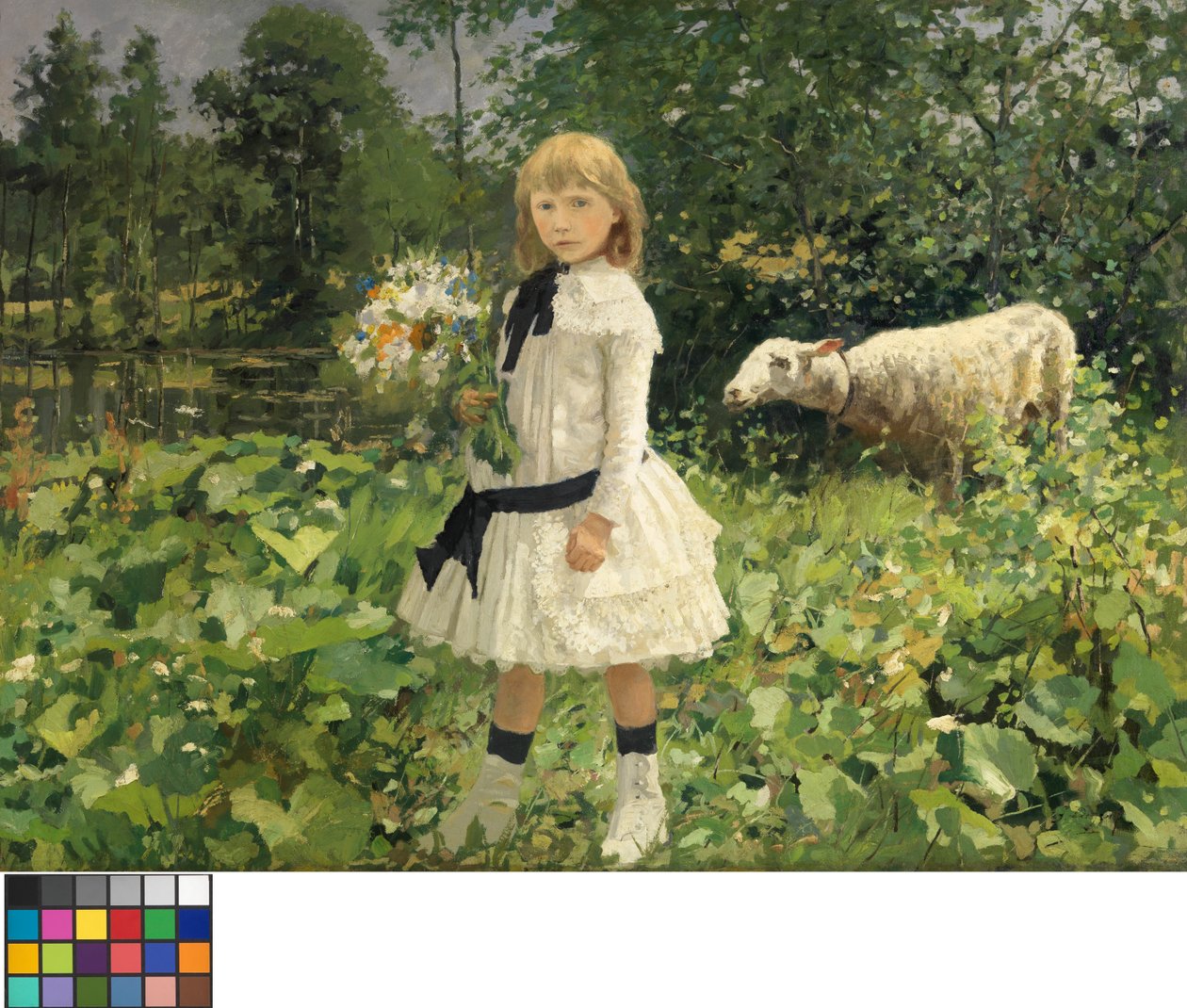 Portrait of Miss Strobbe by Jean-Baptiste Degreef