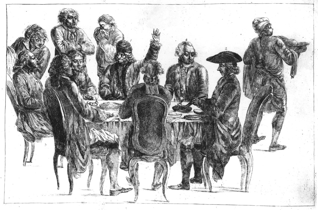 The Philosophers at Supper by Jean Huber: Fine art print