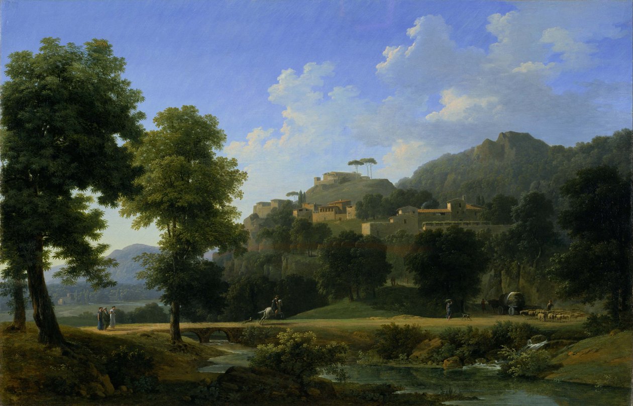 Italian Landscape by Jean Victor Bertin: Fine art print